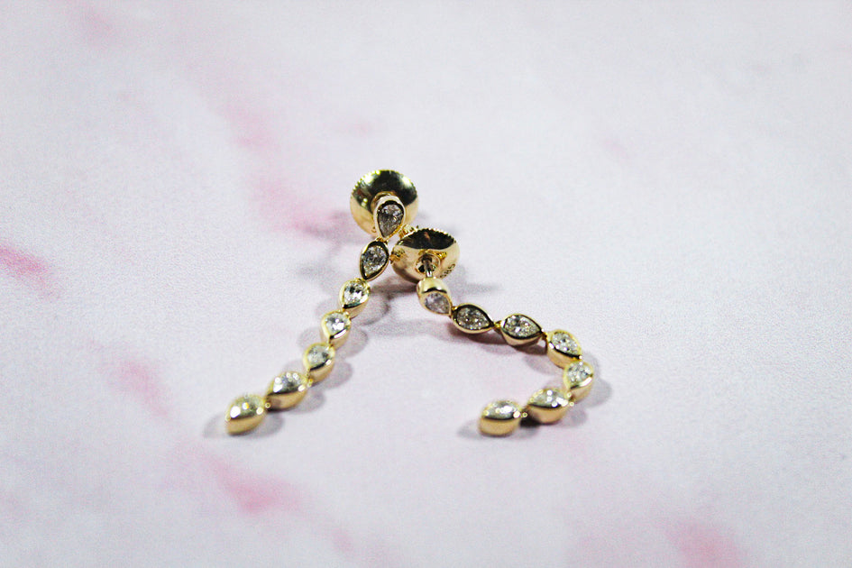 Getana 14K Yellow Gold Earrings Style ER-DIA-17554-YG – Alexander's ...